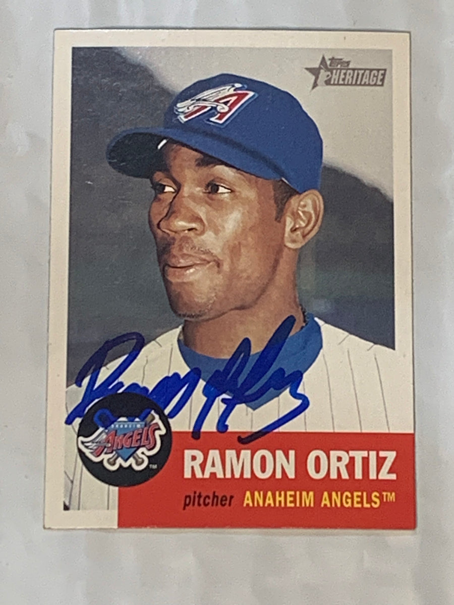 Ramon Ortiz autographed card- 2002 Topps Heritage – Five Tool Signings