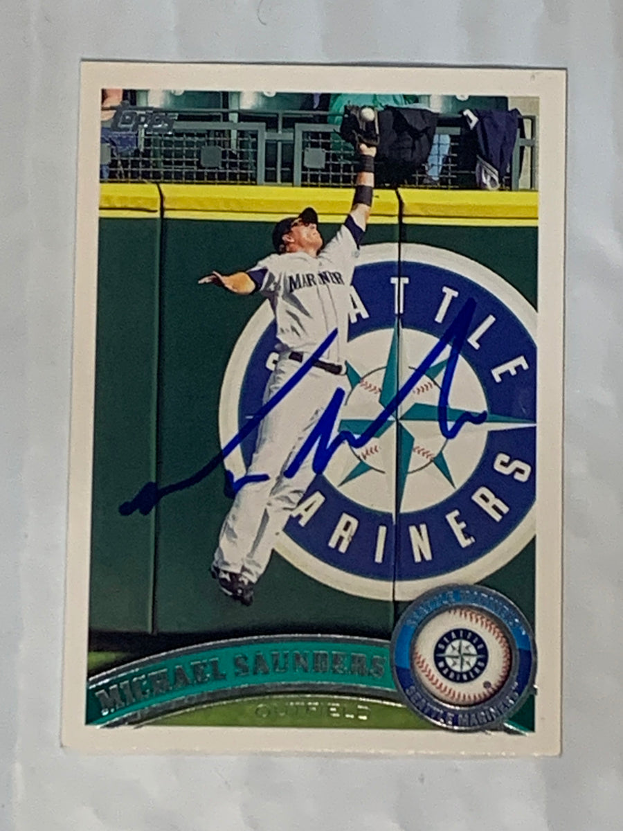 Michael Saunders autographed card- 2011 Topps – Five Tool Signings