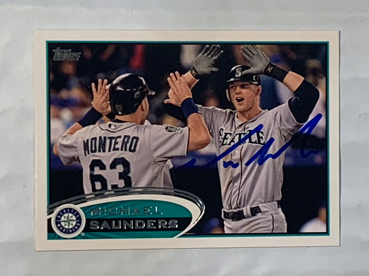Michael Saunders autographed card- 2012 Topps Update – Five Tool Signings