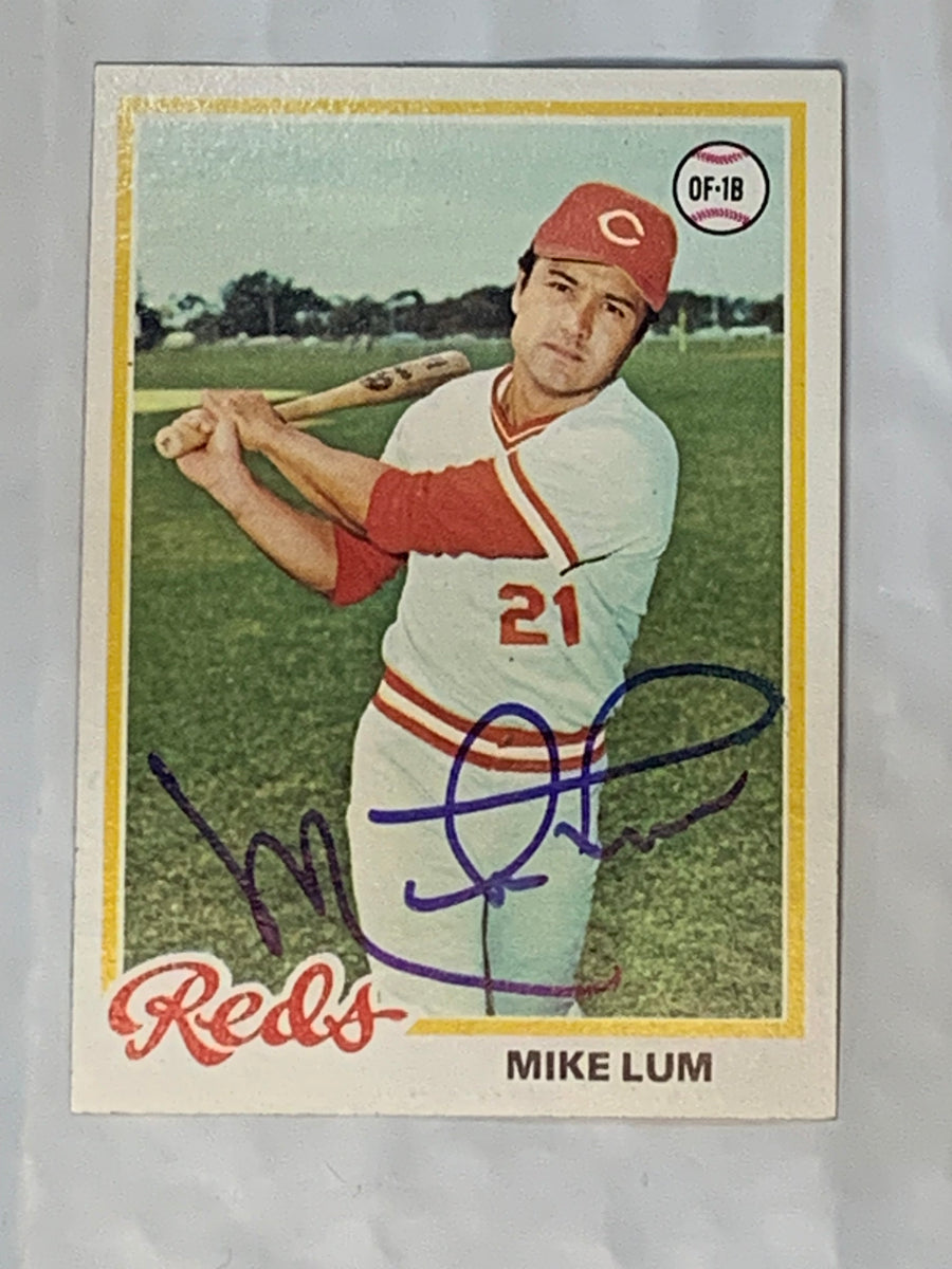 Mike Lum autographed card- 1978 Topps – Five Tool Signings
