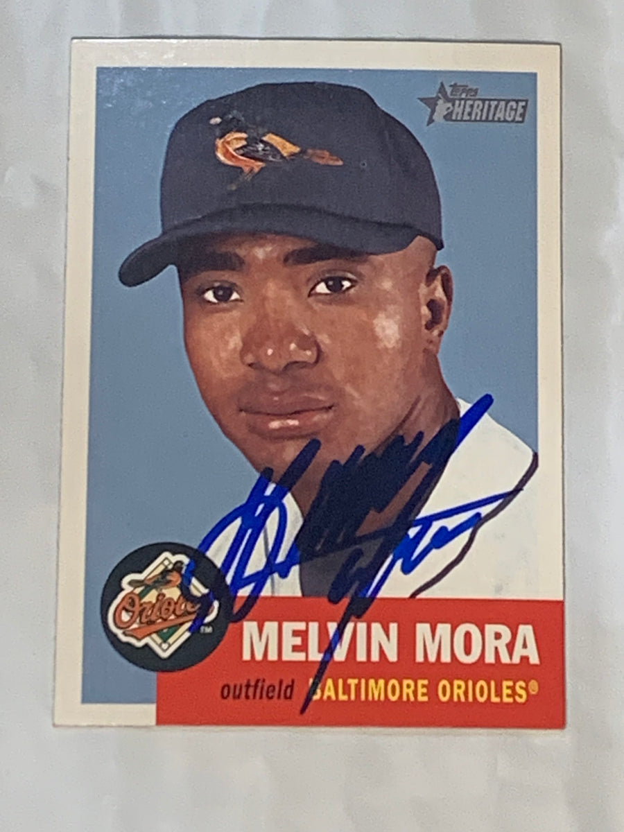 Melvin Mora autographed card- 2002 Topps Heritage – Five Tool Signings