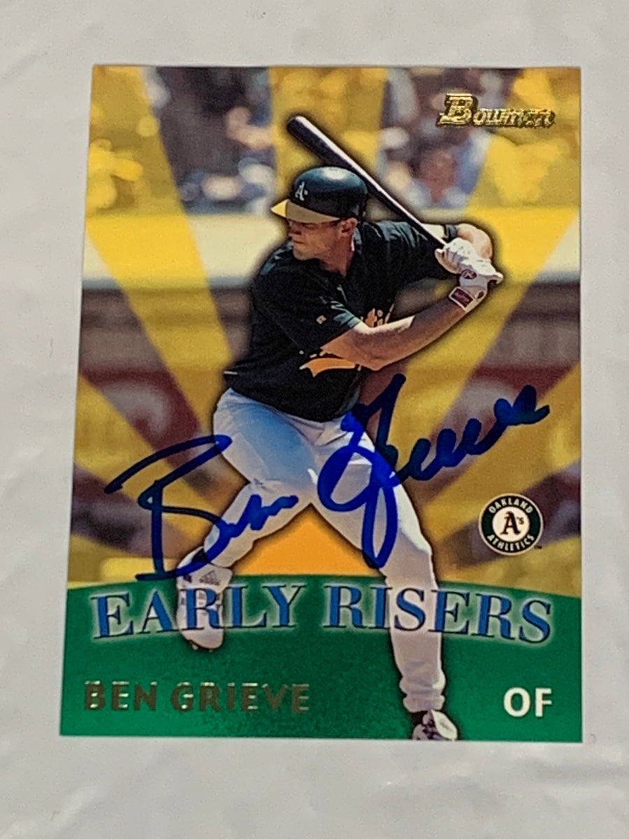 Ben Grieve autographed card- 1998 Bowman Early Risers – Five Tool Signings