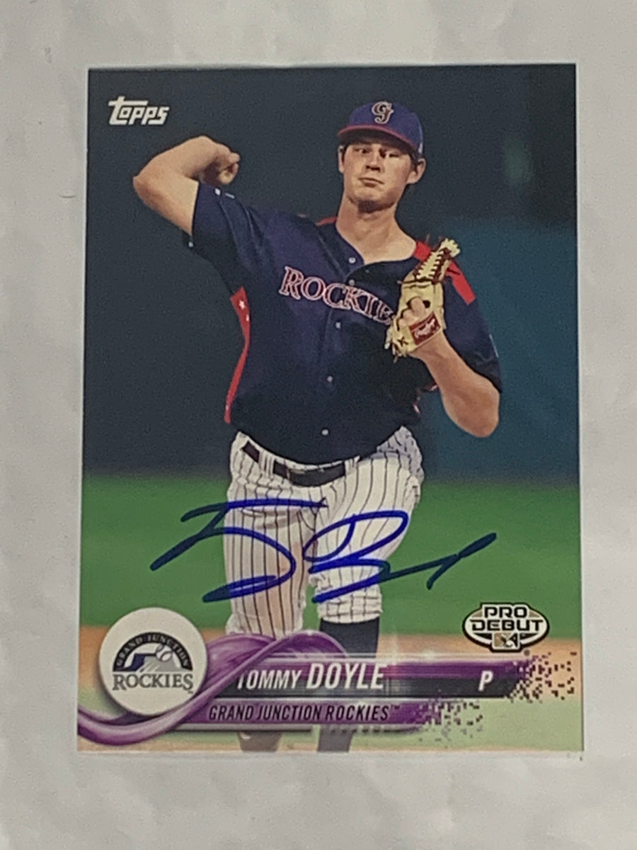 Tommy Doyle autographed card- 2018 Pro Debut – Five Tool Signings